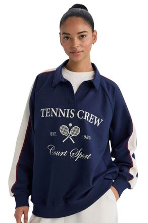 DeFacto Damen Pullover - Modischer Hoodie Sweatshirt und Kapuzenpullover f&uuml;r Damen - Auswahl an Hoodies Navy L