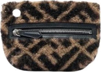 Fendi Pre-owned Shearling Clutch - Femme - Pre-owned - Brun - Taille: ONE Size