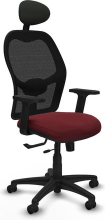 Piqueras y Crespo Aloc&eacute;n Sessel f&uuml;r die Arbeit zu Hause, 2D-Arme, h&ouml;henverstellbare Lendenwirbelst&uuml;tze und festes Kopfteil, ausgestattet mit Syncro/Traslack und Schneid