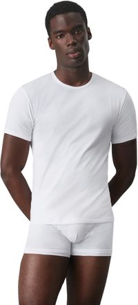 Calvin Klein Herren T-Shirts Kurzarm Crew Neck Rundhalsausschnitt, Wei&szlig; (White), XL