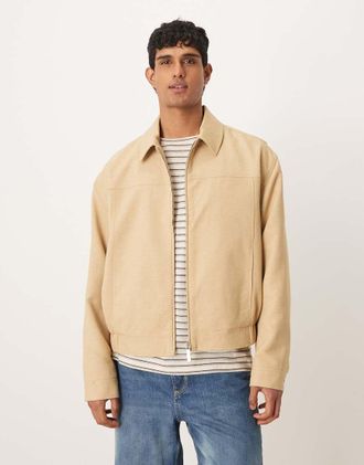 Asos Blouson Harrington habill&eacute; - Taupe-Neutre