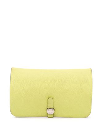 Herm&egrave;s portefeuille continental Dogon Duo GM (2022) - Jaune