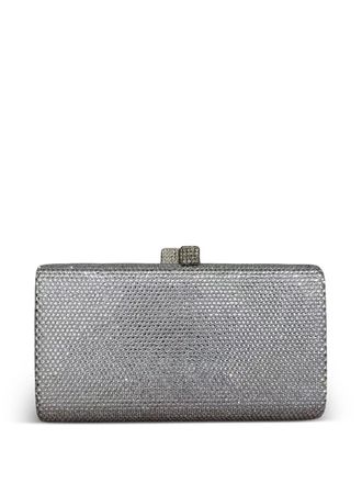 Serpui Clutch mit Kristallverzierung - Silber