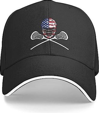 Generic Casquette Drapeau De Casque De Crosse Casquettes Baseball Réglable Solaire Cap Protégeant Soleil pour Course À Pied Été Golf