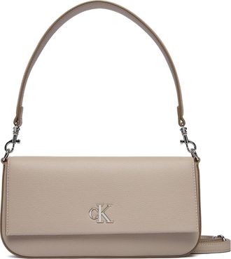 Calvin Klein Handtasche Calvin Klein Minimal Monogram Shoulder Pouch LV04K3161G Beige