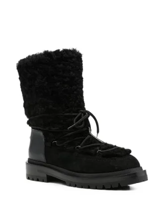 Sergio Rossi Shearling-Lined Boots - Black