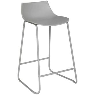 Atmosphera Atmosphera - Tabouret de bar Otac m&eacute;tal gris cr&eacute;ateur dint&eacute;rieur