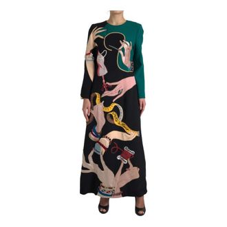 Dolce & Gabbana Multicolor A-Linie Maxikleid - - Dresses - Damen - Mehrfarbig - 2XL