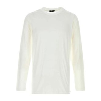 Tom Ford Homme, Tops, Blanc, Taille: S T-shirt &agrave; manches longues extensible en coton modal