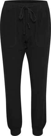 Kaffe Pants Suiting KAnaya Damen Hose Freizeithose Lässige Einfarbig Stoffhose Casual Loose Fit Sommerhose mit Taschen Black Deep 36