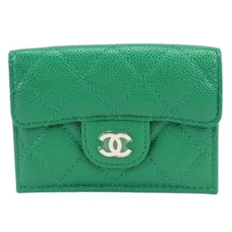 Chanel Pre-owned Tri-Fold Wallet - - Pre-owned - Damen - Gr&uuml;n - ONE SIZE