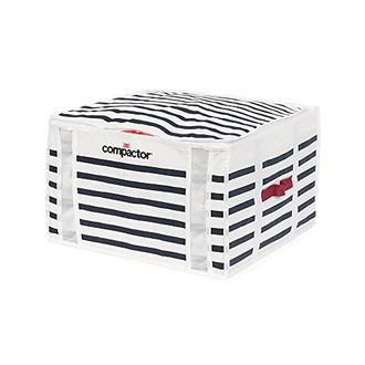 Compactor RAN8415 platzsparende halbstarre Vakuum-Aufbewahrungsbeutel, Größe M, 125 l, Weiß/Dunkelblau