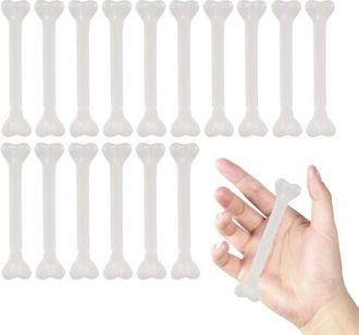 Healifty Lot de 36 Mini Os Halloween en Plastique Blanc 2.9X0.67X0.2 Pouces D&eacute;coration Effrayante pour F&ecirc;te Maison Hant&eacute;e Accessoire Squelette