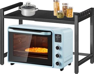 Generic Mikrowellenregal, ausziehbares Küchenregal aus Stahl, robuster Organizer mit und platzsparender Station, Halterung für Arbeitsplatten mit mehreren Ebe