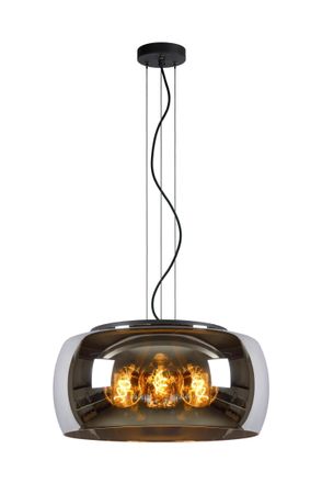 Lucide Lucide OLIVIA - Pendelleuchten - &Oslash; 50 cm - 3xE27 - Rauchfarbe Grau