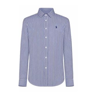 Polo Ralph Lauren Femme, Blouses et Chemises, Bleu, Taille: 38 FR Button Striped Shirt