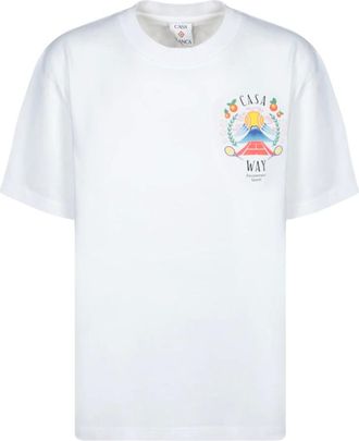 Casablanca Femme, Sport, Blanc, Taille: 40 FR Casa Way Mountain T-Shirt