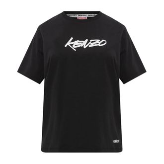 Kenzo T-Shirt mit bedrucktem Logo - - Tops - Damen - Schwarzk - XS
