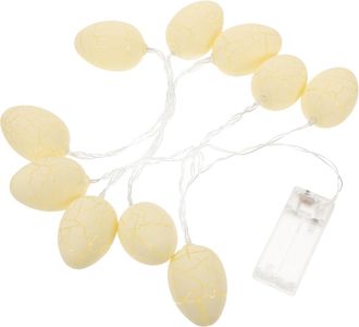 Amosfun Osterlicht Riss-Ei Lichterkette 1.5M Mit 10 Leds Batteriebetrieben F&uuml;r Schlafzimmer Innenraumdekoration Hochzeit Geburtstagsfeier Und Ostern