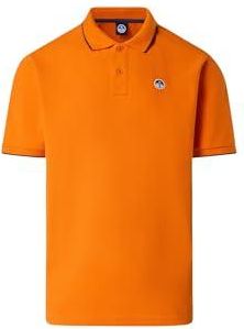 North Sails Polo avec col logo, Papaya Orange, Medium
