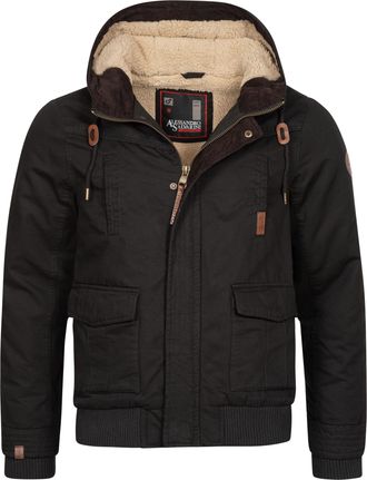 Alessandro Salvarini Winterjacke ALESSANDRO SALVARINI ASRigio, Herren, Gr. XXXL (58), schwarz, Obermaterial: 100% Baumwolle. Innenseite: 100% Polyester, Jacken Winterjacke