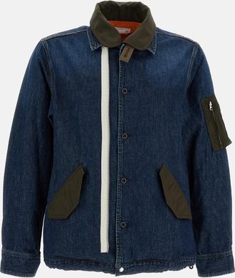 sacai Denim- Und Nylon-twill-jacke