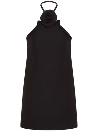 Valentino Garavani robe &agrave; appliques fleurs - Noir
