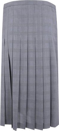 Junya Watanabe Jupe pliss&eacute;e &agrave; carreaux Prince de Galles - Femme - Jupes - Gris - Taille: 40 FR