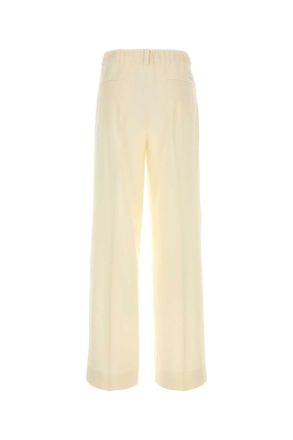 Moncler Womens Virgin Wool Trousers Yellow