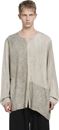 Ziggy Chen Screen Print V-Neck Long Sleeve T-Shirt