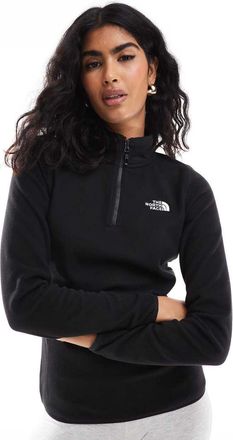 The North Face Glacier 100 - Fleece-Oberteil in Schwarz mit kurzem 1/4-Reißverschluss