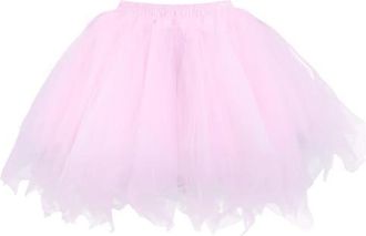 Generic Jupe en tulle pour femme - Costume de carnaval - Jupe tutu - Couleur unie - Élégante - Pour adulte - Jupe plissée sexy et tendance - Mini jupe en mail