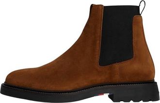 Tommy Hilfiger Bottines Chelsea Homme Comfort en Daim, Marron (Coconut Grove), 41