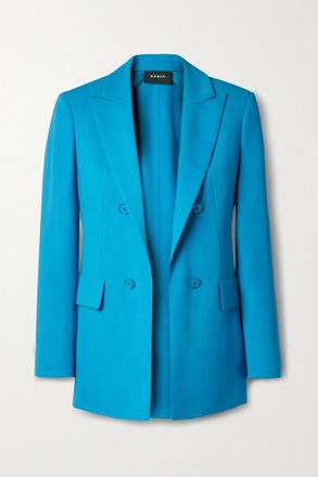 Akris Lucia Blazer Aus Cr&ecirc;pe Aus Einer Wollmischung - Blau