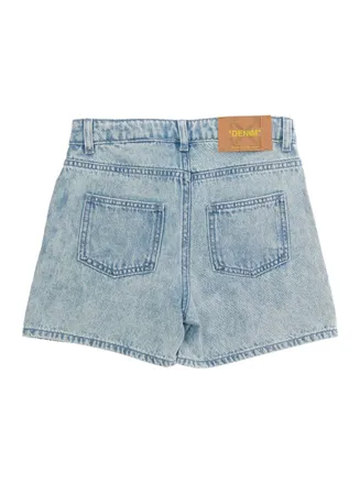 Off-white Girls Cotton Shorts Light Blue
