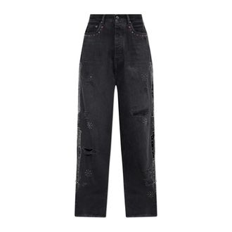 Amiri Bones Studded Baggy Jean - - Jeans - Herren - Schwarzk - W31