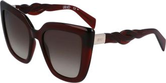 Liu Jo Cat-Eye-Sonnenbrille mit verdrehten B&uuml;geln - - Accessories - unisex - Braun - 52 MM