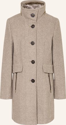 Gil Bret Wollmantel Mit Kunstfell beige