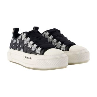 Amiri Glitter Stars Court Low Sneakers - Gray