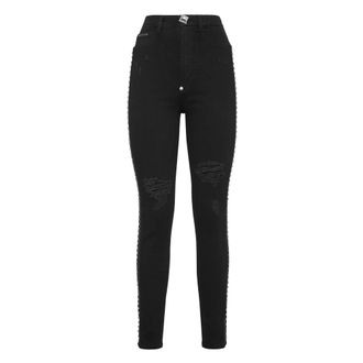 Philipp Plein Super High Waist Jegging - - Jeans - Damen - Schwarzk - W26