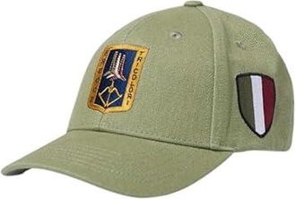 Aeronautica Chapeau Homme HA1150 Casquette Brod&eacute;e Fl&egrave;ches Tricolores, olive, Taille Unique
