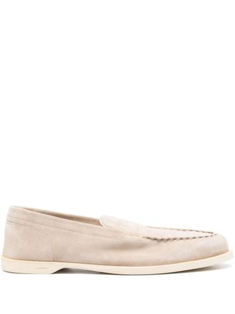 John Lobb mocassins en daim - Tons neutres