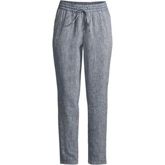 Lands End Leinen-Jogginghose, Damen, Größe:36 regular, Blau, Leinen, by Lands End