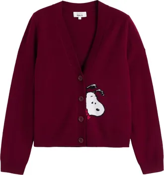 Chinti and Parker Strickjacke Snoopy Peekabow