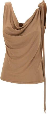 Blumarine Femme, Tops, Brun, Taille: 36 FR Top &agrave; d&eacute;tail nou&eacute;