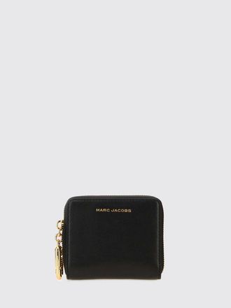 Marc Jacobs Petit portefeuille Scene en cuir avec fermeture zipp&eacute;e et fentes pour cartes