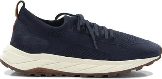 Henderson Homme, Chaussures, Bleu, Taille: 41 EU Knit Suede Baskets