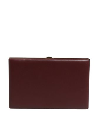 Dolce & Gabbana Brown Calfskin Leather Clutch Evening Women Purse Bag Calf