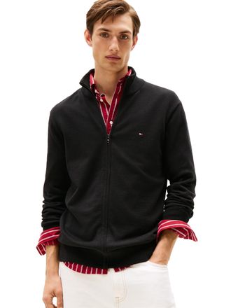 Tommy Hilfiger Herren Leichter Durchgehendem Rei&szlig;verschluss Pullover, Schwarz, XX-Large