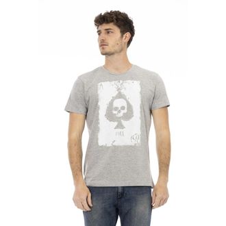 Trussardi Homme, Tops, Gris, Taille: 3XL T-shirt Manches Courtes Col Rond
